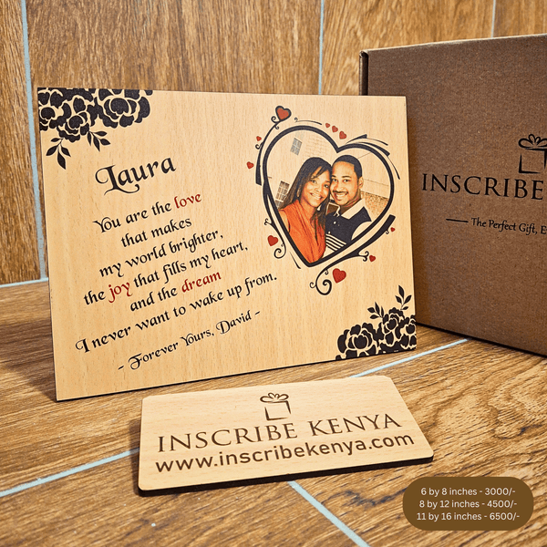 Heart Inscribed Picture Frame. – InscribedGiftsKe