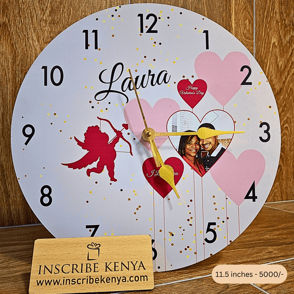 Romantic Round Hearts clocks. – InscribedGiftsKe