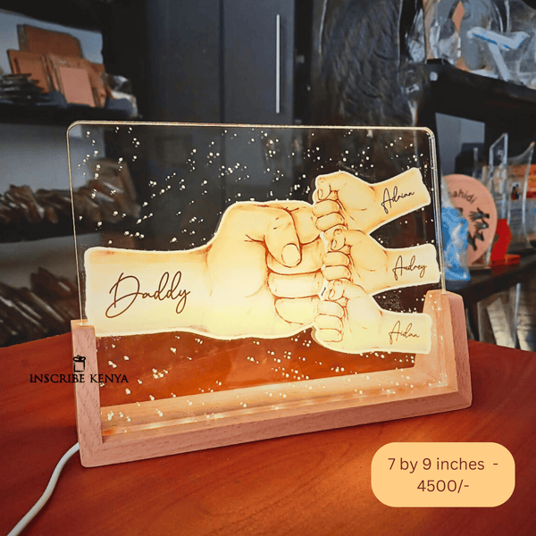 Daddy Hands LED lighted Plaque – InscribedGiftsKe