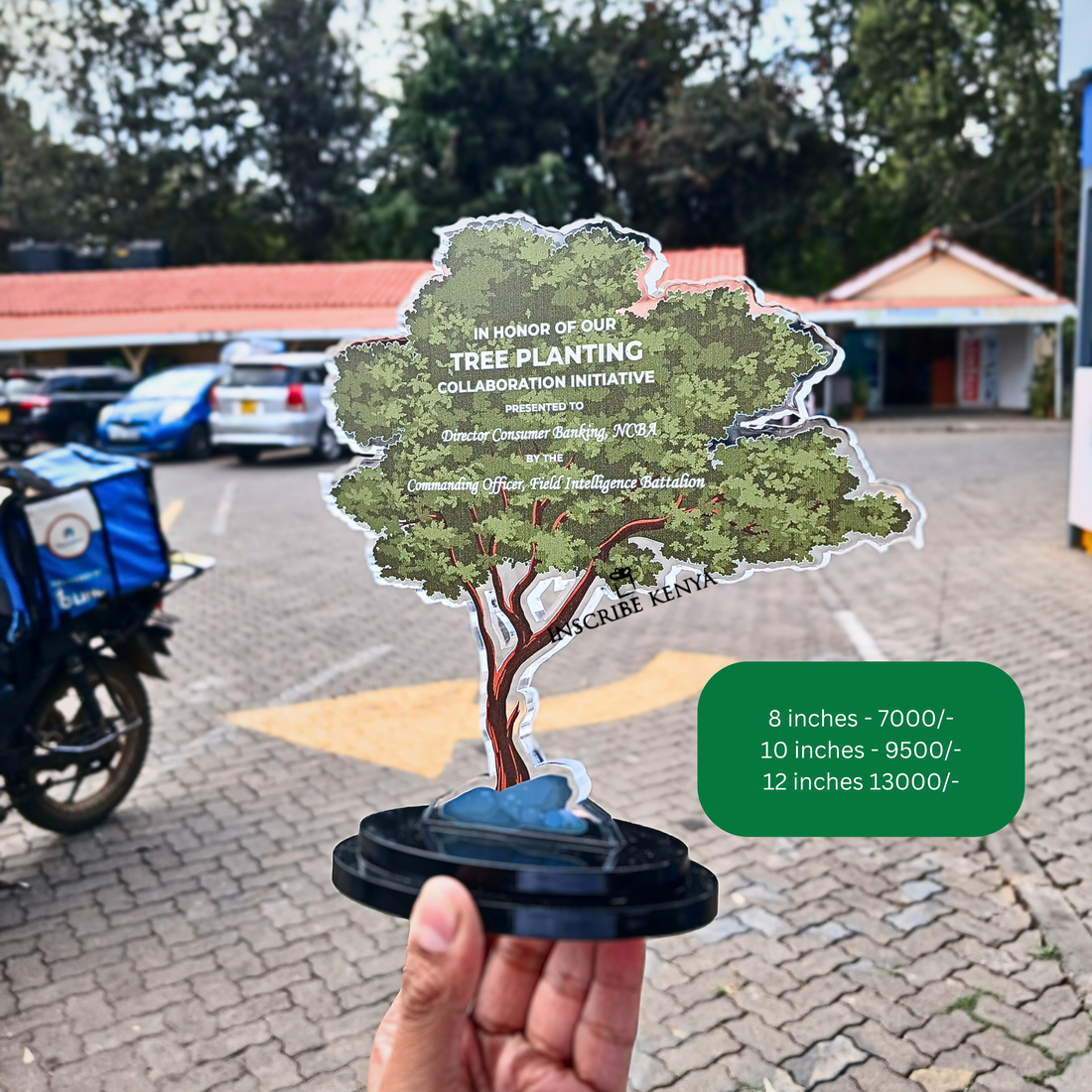 Acrylic Tree Shape Award. – InscribedGiftsKe