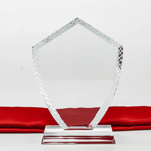 Victory Shield Crystal Glass Award Trophy – InscribedGiftsKe