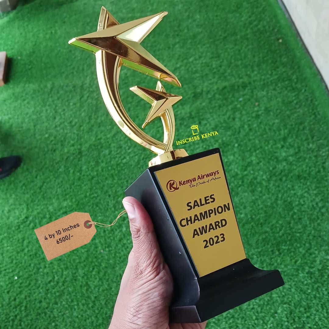 Gold Star Trophy Cup – InscribedGiftsKe