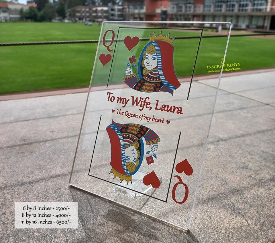 Queen theme Acrylic plaque – InscribedGiftsKe
