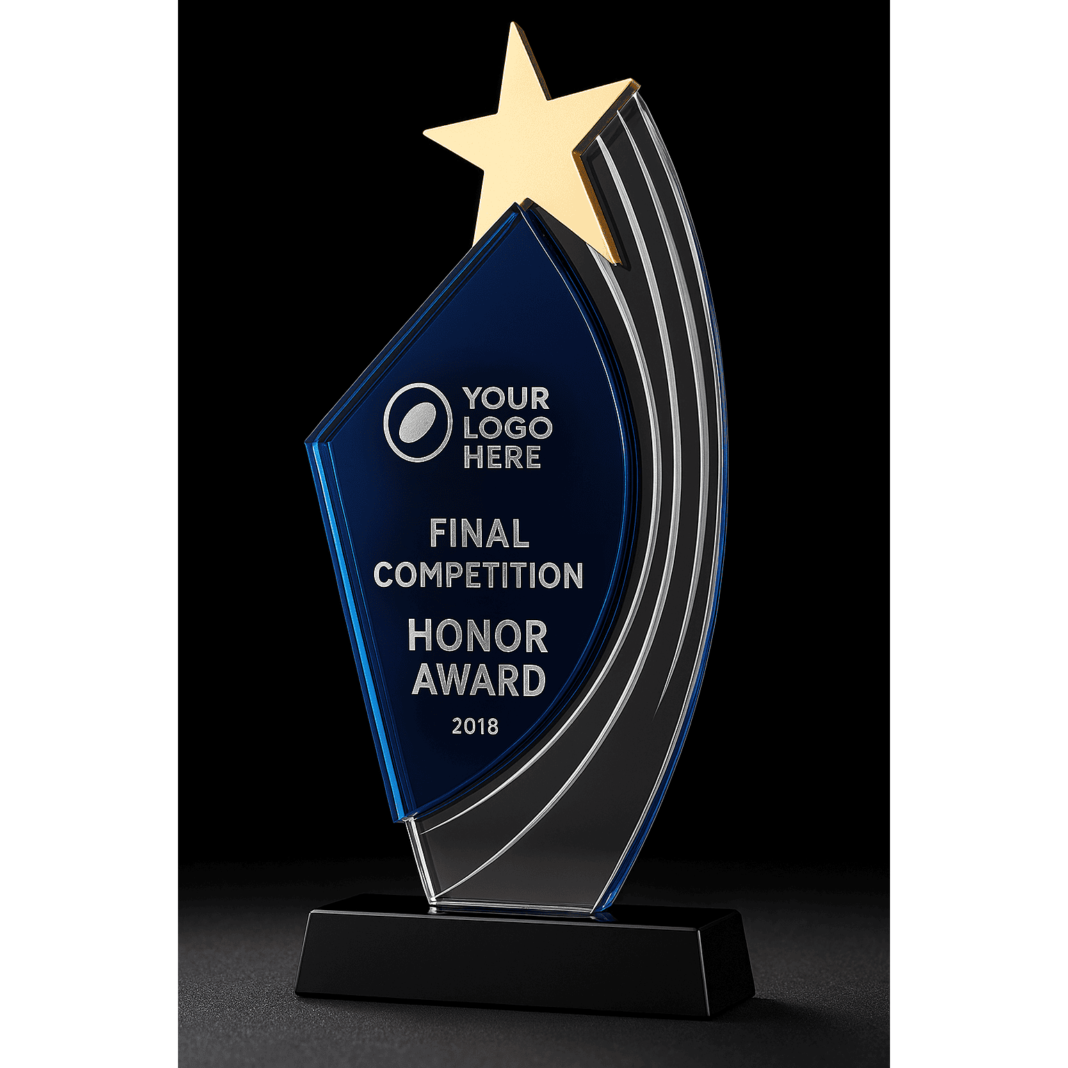 Stellar Star Achievement Award Blue HDW-088 – InscribedGiftsKe