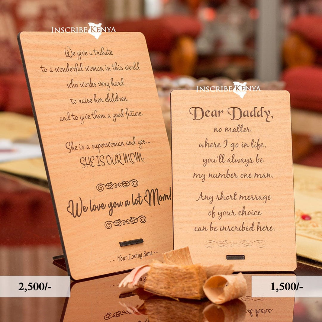 Wooden Message Frames – InscribedGiftsKe